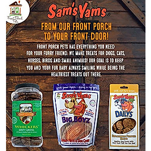 Sam's Yams Sweet Potato Dog Treats, Healthy Dog Treats for Small, Medium, and Large Breed Dogs - Made in USA, High Fiber, Vegan Dental Chews - Veggie Rawhide, Sweet Potato Dog Chewz, 14oz Single Pack