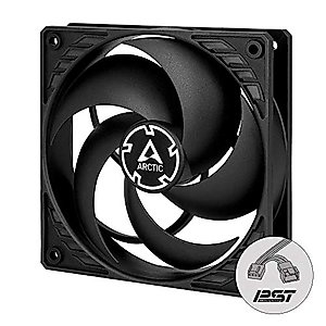ARCTIC P12 PWM PST CO - PC Fan, 120mm Case Fan, PWM Sharing Technology (PST), Pressure-optimised, Dual Ball Bearing for Continuous Operation, Computer, 200–1800 RPM (0 RPM <5%)