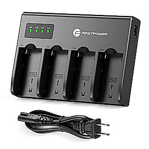 FirstPower 4-Channel Fast Charger for Sony NP-F550 NP-F570 NP-F750 NP-F770 NP-F930 NP-F950 NP-F960 NP-F970 Camera Battery