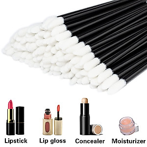 Disposable Lip Wands 600 PCS - Lip Applicators Disposable Black & Pink - Disposable Lip Brushes for Makeup, Lip Gloss or Lipstick - Disposable Makeup Applicators Kit