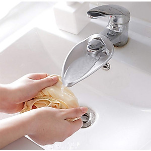 AKOAK 2 Pcs Faucet Expander Blade Design Child Safety Faucet Expander for Toddlers Children Hand Washing Assistant Bathroom Sink Supplies