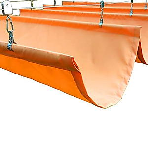 Retractable Patio Awning Deck Awning - Water Resistant Canopy - Slide on Wire Cable Wave Drop Shade Cover - UV Protection Sun Shade for Yard, Porch, Balcony ( Color : Orange , Size : 0.5x2m )