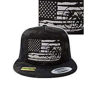 NICERIDE Baseball Cap – Strong Faded Snapback Mesh Back Trucker Hat 6006 (Camo)