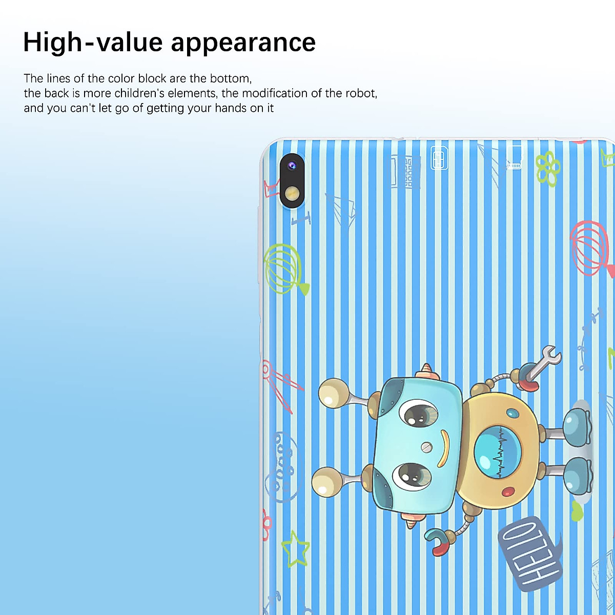 YQSAVIOR Kids Tablet 7 inch, Android 11 Tablet for Kids 2GB RAM 32GB ROM Toddler Tablets with Stand, Bluetooth, WiFi, Parental Control, Dual Camera, Colorful Cover Tablet for Boys and Girls