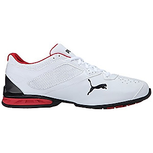 PUMA Men's TAZON 6 FM Cross Training Sneaker, Puma White-Puma Black-Puma Silver, 12