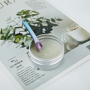 6 Pack Metal Makeup Spatula, Mini Spoon, Beauty Scoop for Facial Cosmetic, Face Mask (Gradient Purple)