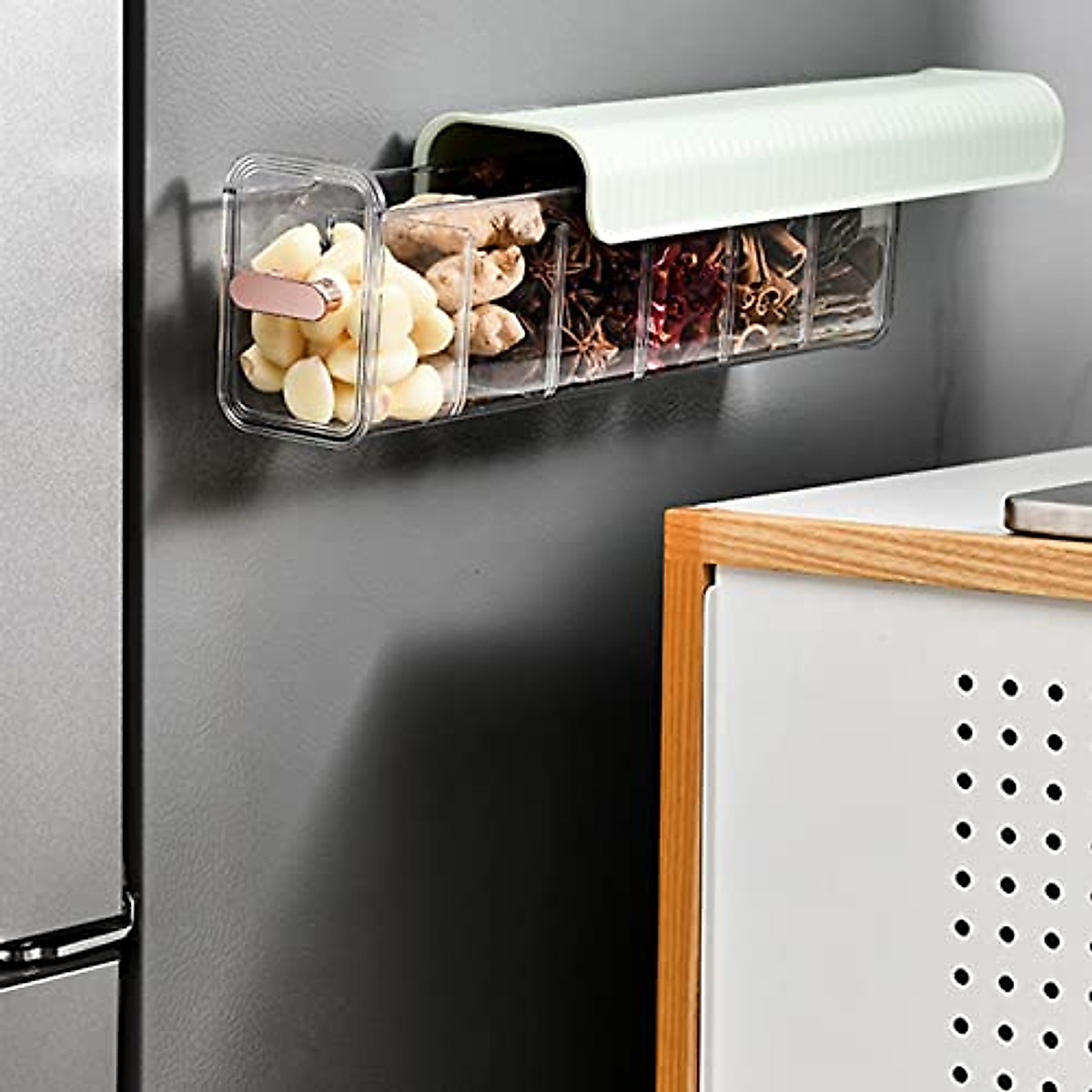 MOTHAF Multi-Functional Storage Box, 6 Cell Wall Mounted Transparent Storage Box, Underwear Socks Panties Drawer, Cabinet Storage Organizer, Hanging Storage Organizer