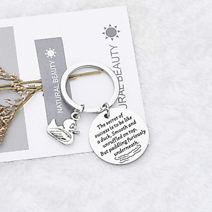 WSNANG Duck Lover Gift The Secret Of Success Is To Be Like a Duck Smooth Unruffled On Top Paddling Underneath (Duck KC)