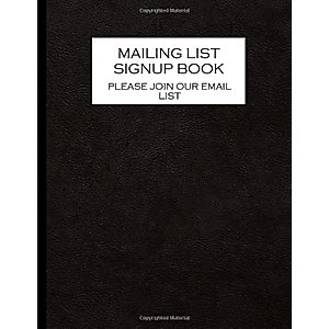 Mailing list sign-up book: Allow people to register for your mailing list with this GDPR compliant opt in email list pad
