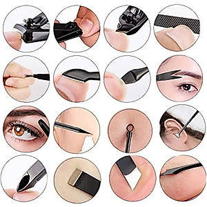 GENIXX Products Nail Clipper Set - Professional Cutter Nipper Pedicure Kits | Beauty Manicure Set with Luxurious PU Leather Storage Case | Stainless Steel Nail Kit for Men & Women (16 pcs Brown/Black)