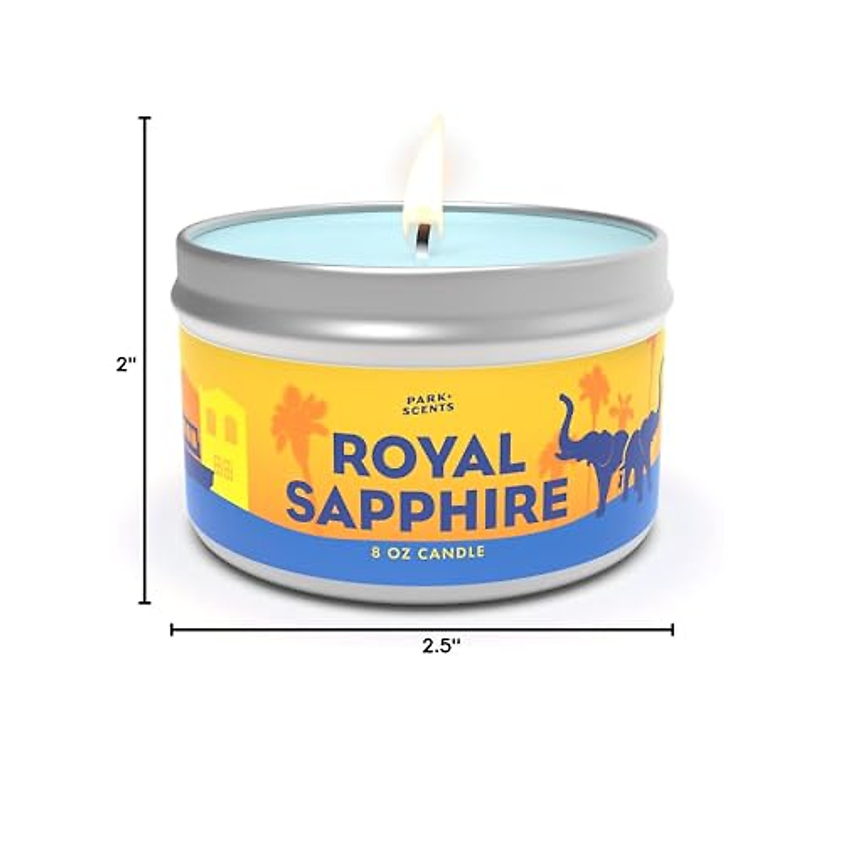 Park Scents Royal Sapphire Candle - Authentic Smell of The Hotel Lobby at Royal Pacific & Sapphire Falls Resort in Universal Orlando - Handmade in The USA - Vegan and Cruelty-Free | 8 oz. Tin