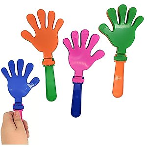 Colorful Large 7" Hand Clappers (12 Pack) Plastic. Perfect Noisemakers for Parties, Sporting Events, Graduation Celebrations, Birthday Surprise Party or any other Noise Requiring Occasion!