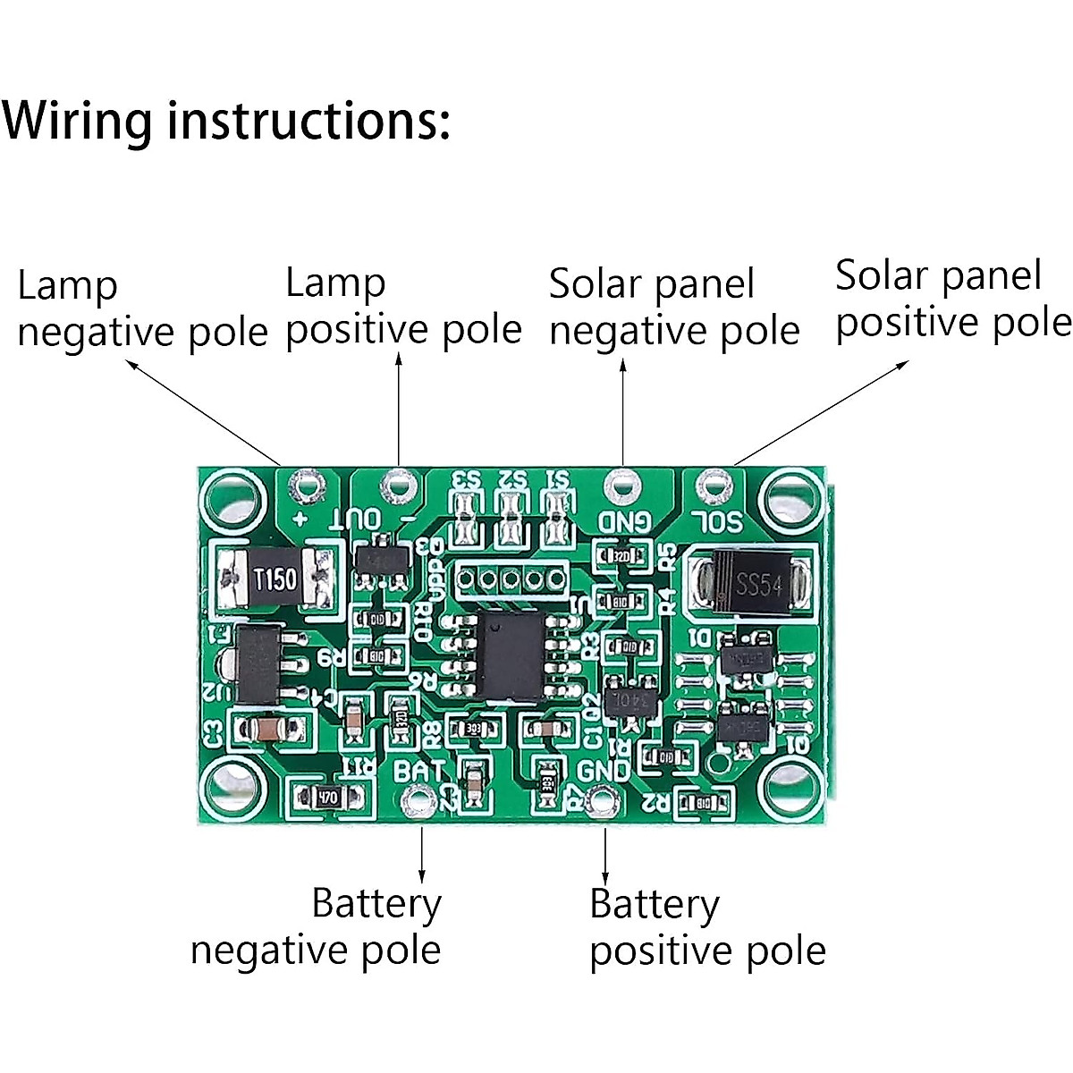 Psytfei Solar Charge Controller Board 3.2V 3.7V Lithium Battery Charging Controller Auto Solar Charging Module for DIY Street Lights Garden Lights