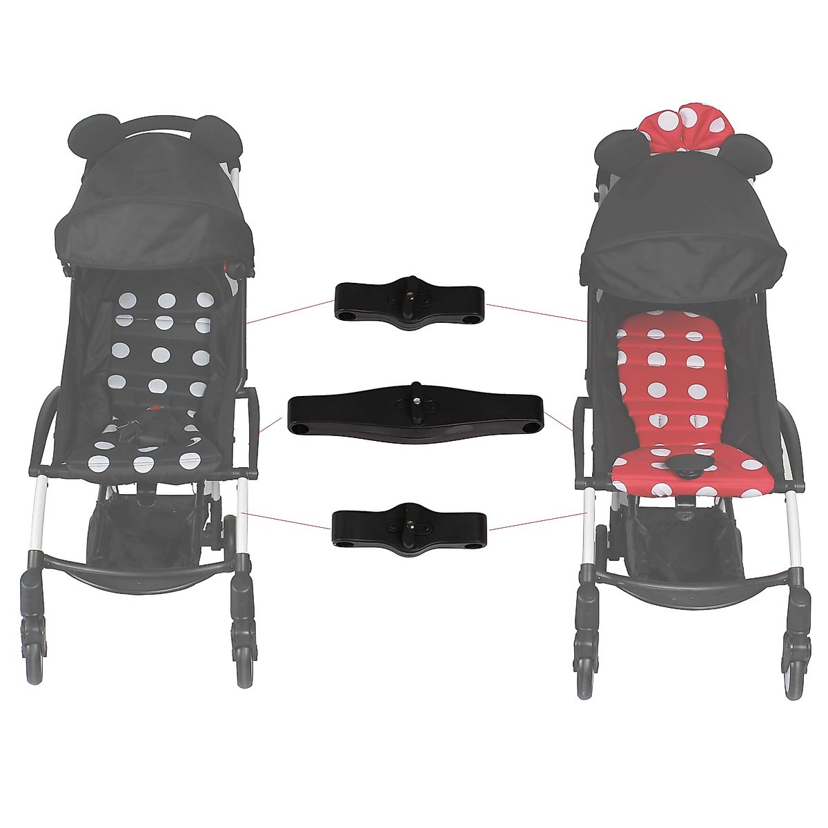 Stroller Connectors for Babyzen YOYO2 YOYO+ Strollers,Turns Two Single Strollers into a Double Stroller
