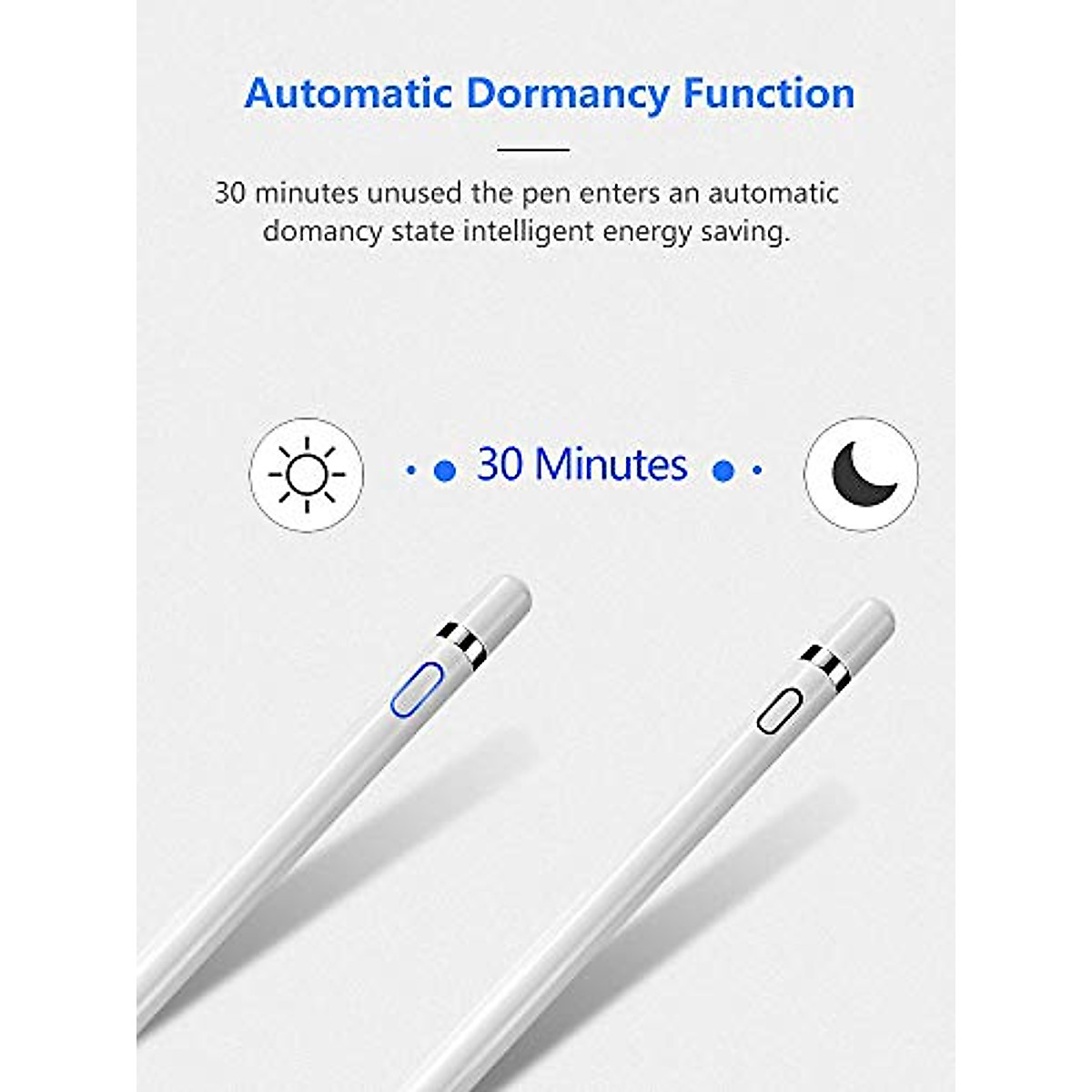 Stylus Pencil Compatible for Apple,Active Stylus Pen for Touch Screens, Rechargeable 1.5mm Fine Point Smart Pencil Compatible for iPhone iPad Android and Most Tablets on Touchscreen Devices (White)