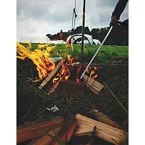 Fireplace Bellows Indoor. Large Capacity Fire Blower for Fireplace, Fire Pit, Stove, BBQ, Outdoor Camping.Foot Air Pump with Collapsible Blower Pipe