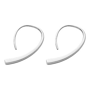 Skagen Women's Kariana Silver-Tone Stainless Steel Threader Drop Earrings (Model: SKJ1057040)