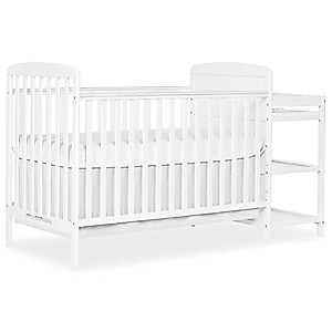 Dream On Me Anna 4-In-1 Full-Size Crib And Changing Table Combo In White