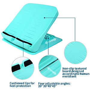 Slant Board, Calf Stretcher Ankle and Foot Incline Board for Stretching Tight Calves or Plantar Fasciitis Adjustable 4 Level (330 lb Capacity), Strength Training Equipment Leg Machines