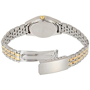 Women's White Dial Two Tone Base Metal