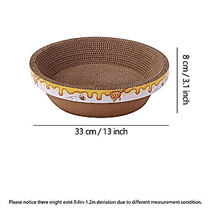 PetPhindU 2PCS Cardboard Cat Scratcher Corrugated Cat Scratcher Cat Scratch Ramp Cat Scratcher Little Scratchers Cat Scratch Bowl Cat Carpet Scratcher Scratchboard for Cat with Cat Grass and Catnip