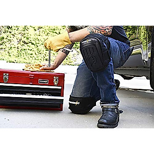 Thunderbolt Knee Pads for Work with Kevlar Thread - Construction, Flooring, Gardening, Cleaning, with Double Gel, Thick Foam Cushion and Strong Adjustable Non-Slip Straps