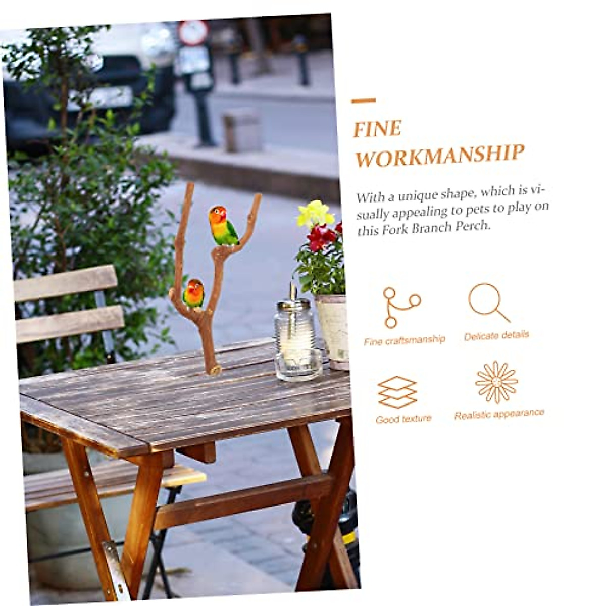 Budgie Cage Accessories Bird Screw Mount Toy- Bird Perch can Help Increase Pets' Activity Space, a Nice Toy for Parrot. It Will give Them a Good Experience.