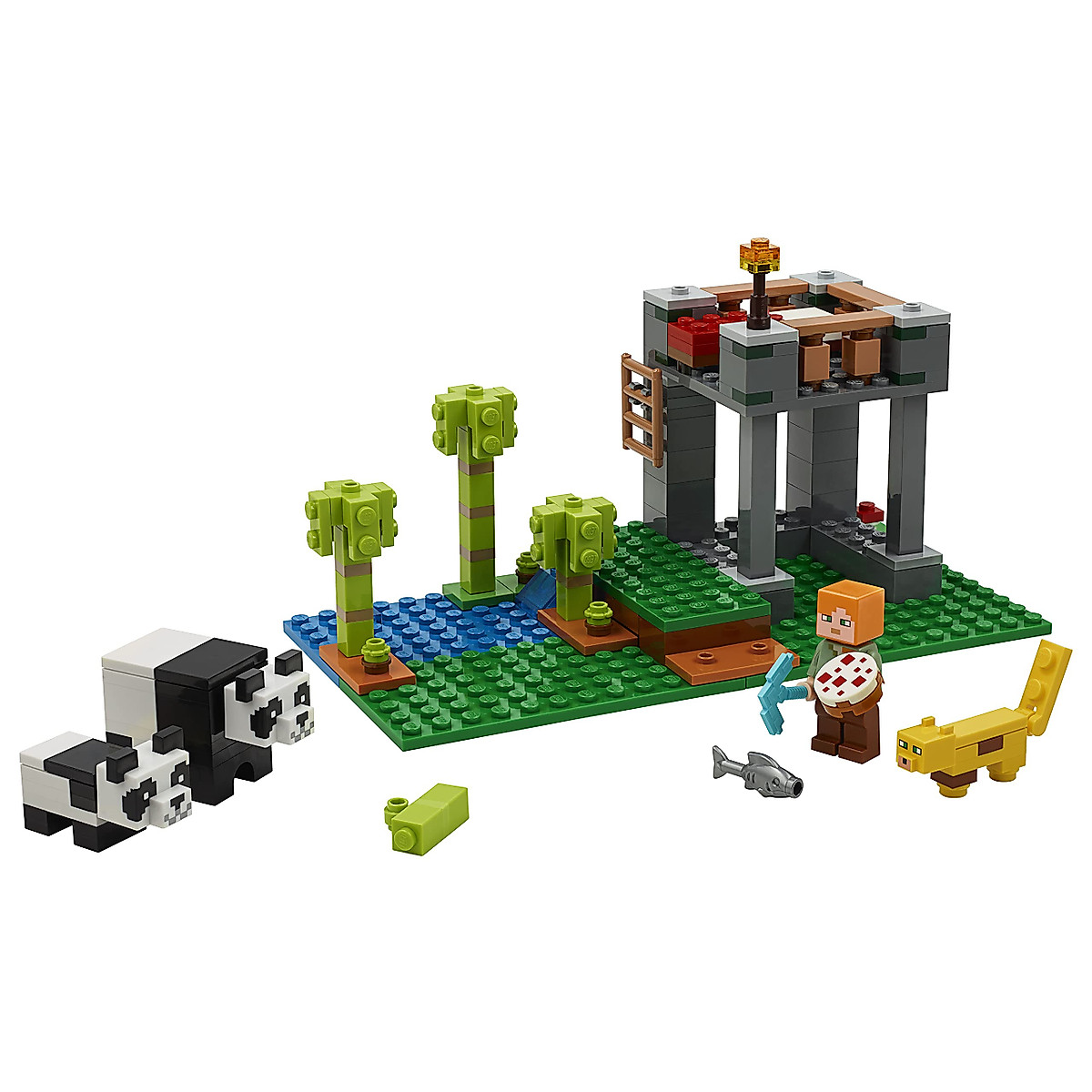 LEGO 21158 Minecraft The Panda Nursery Building Set with Alex & Animal Figures, Toys for Boys and Girls 7 Plus Years Old