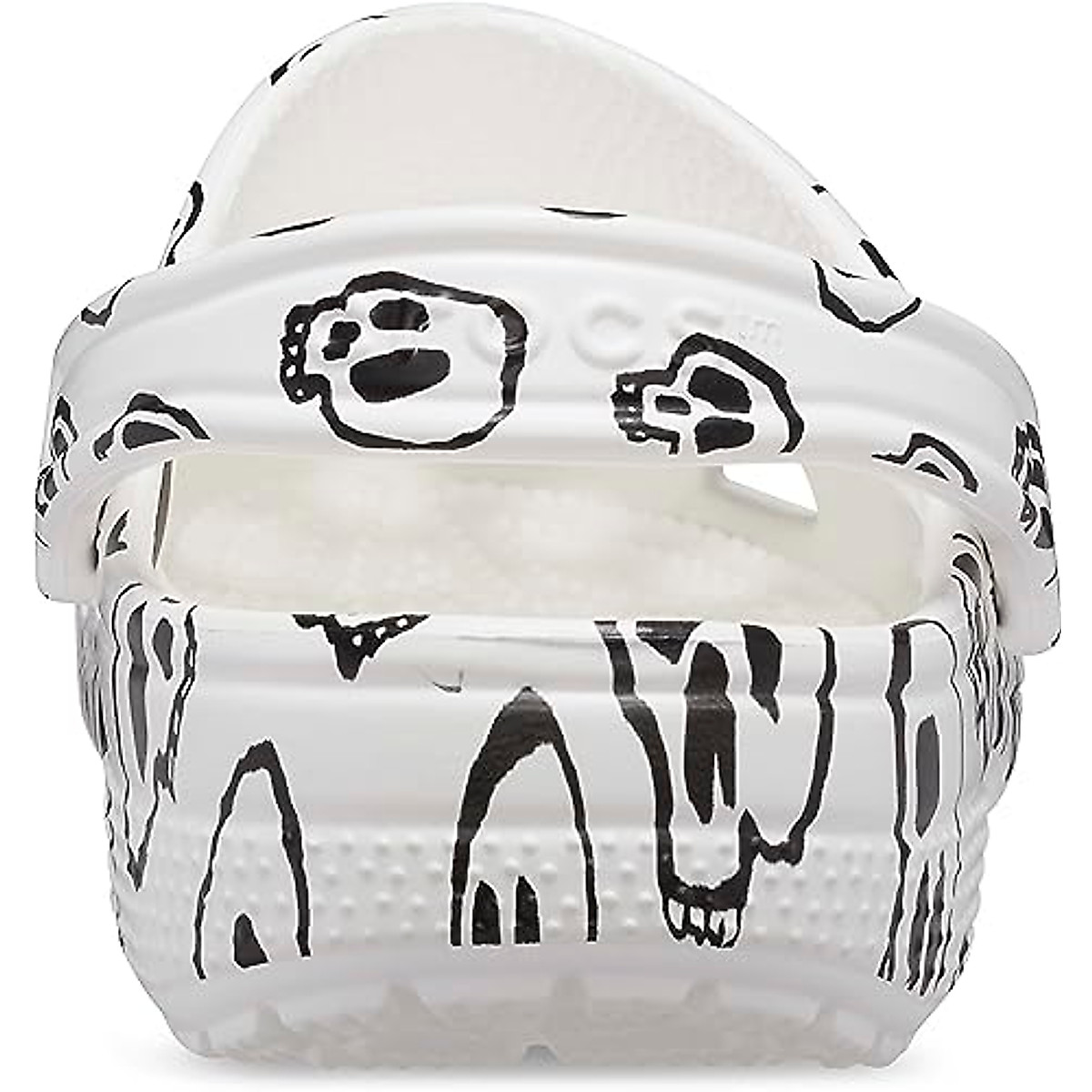 Crocs Unisex Classic Graphic Clogs, White/Black, Numeric_11 US Men