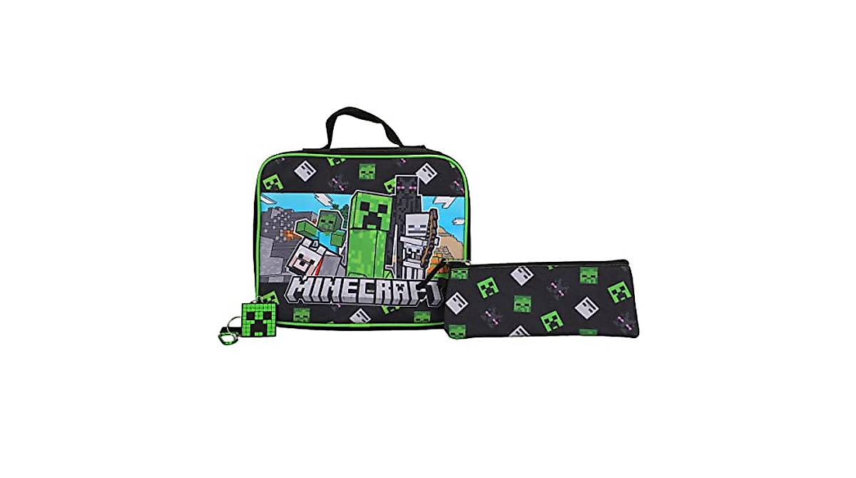 Minecraft 5-Piece Set: Backpack & Lunchbox for Kids