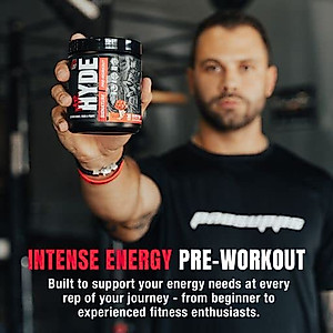 PROSUPPS Mr. Hyde Signature Pre Workout with Creatine, Beta Alanine, TeaCrine and Caffeine for Sustained Energy, Focus and Pumps - Pre-Workout Energy Drink for Men and Women (Blue Razz, 30 Servings)