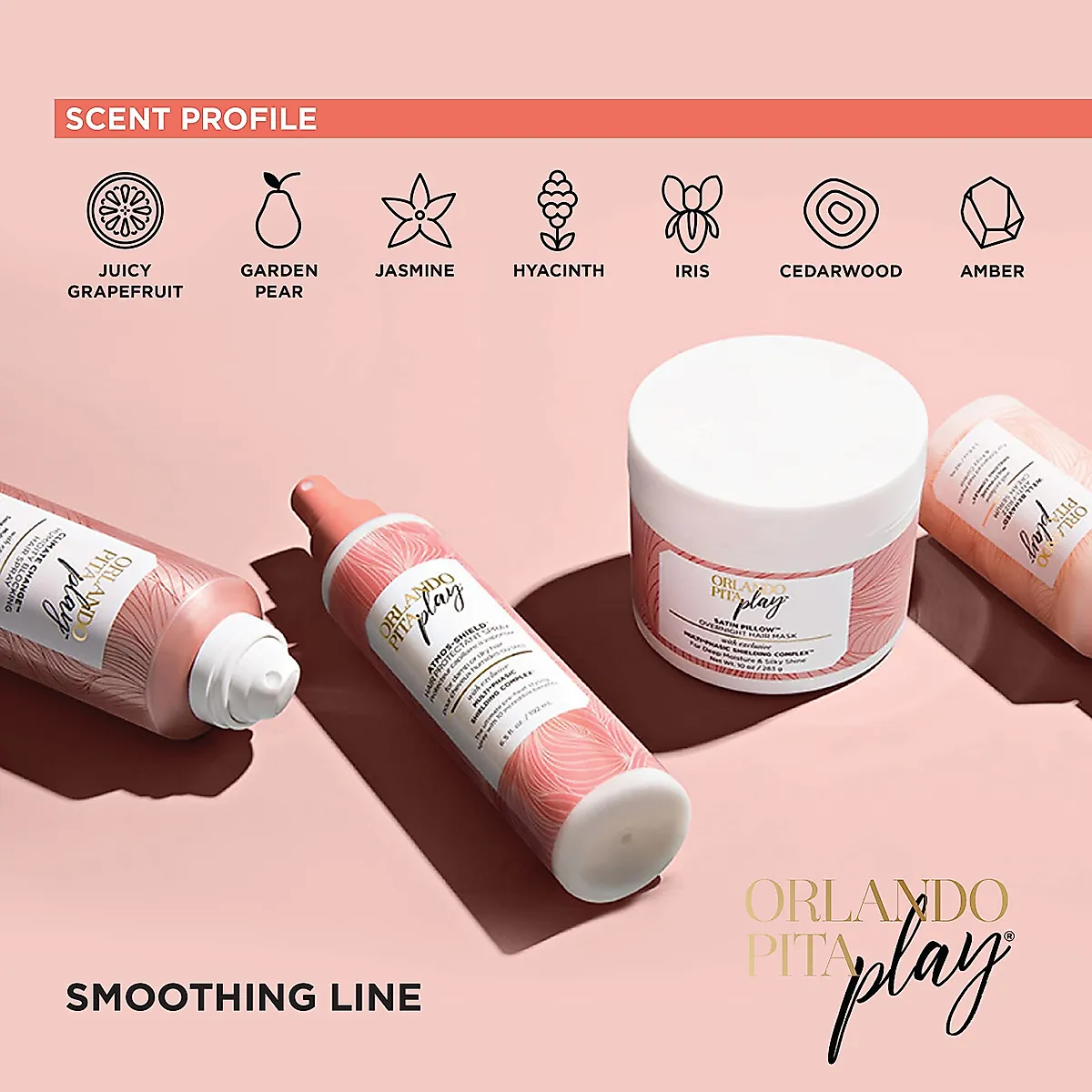 ORLANDO PITA PLAY Atmos-Shield 10-In-1 Thermal Heat Protectant Hairspray, Detangles, Protects Hair Color, Restores Shine, Reduces Frizz, UV Protection, Prevents Split Ends, Adds Body, 6.5 Fl Oz