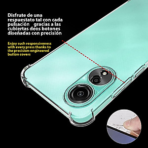 USTIYA Case for Oppo A78 4G Clear TPU Four Corners Protective Cover Transparent Soft