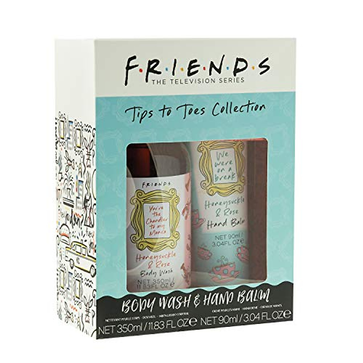 Paladone Friends TV Show Tips to Toes Collection - Body Wash and Hand Balm