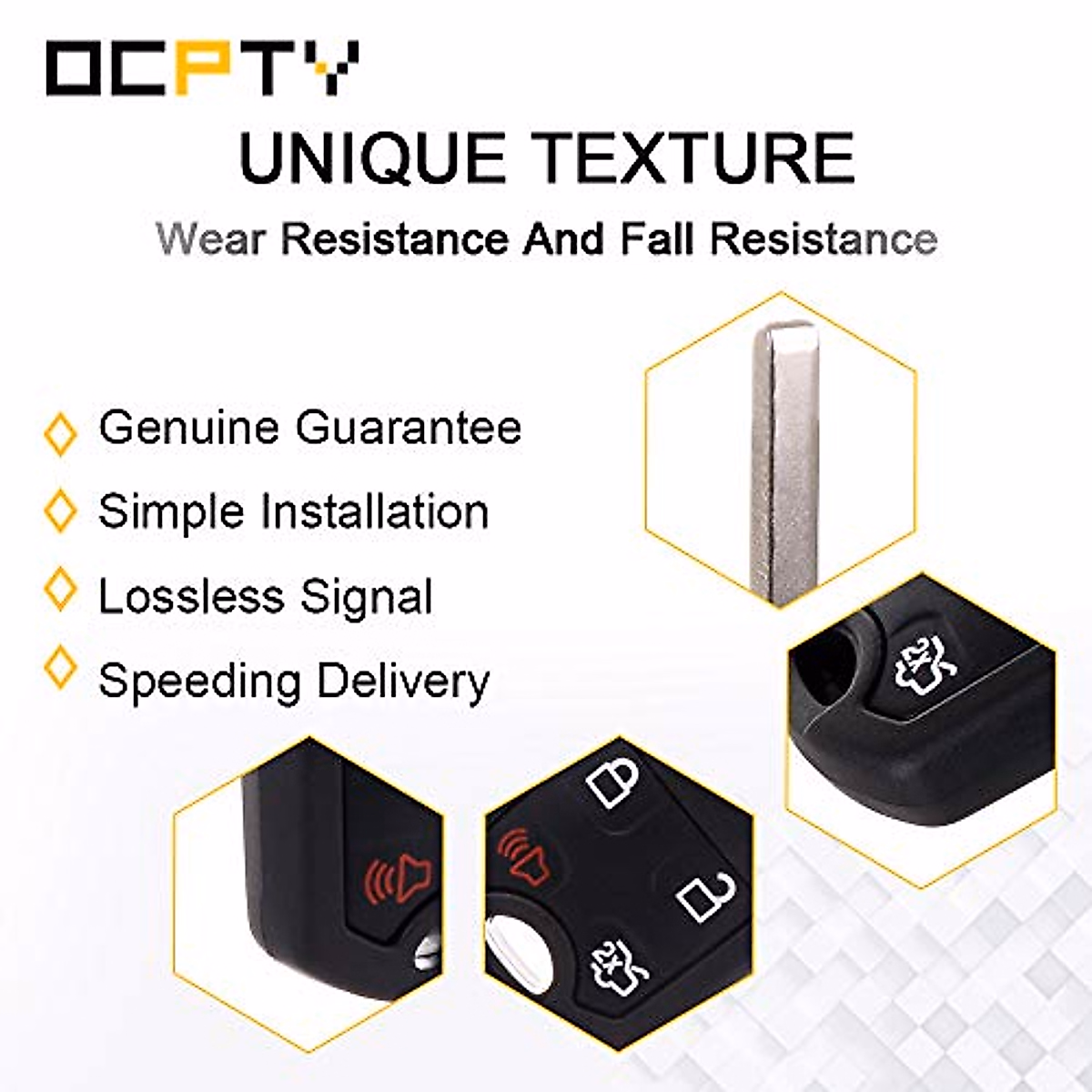 OCPTY 1 X Flip Key Entry Remote Control Key Fob Transmitter Replacement for Ford for Escape for Focus for Transit for Fiesta for Transit Connect CWTWB1U793 1788A-FWB1U793