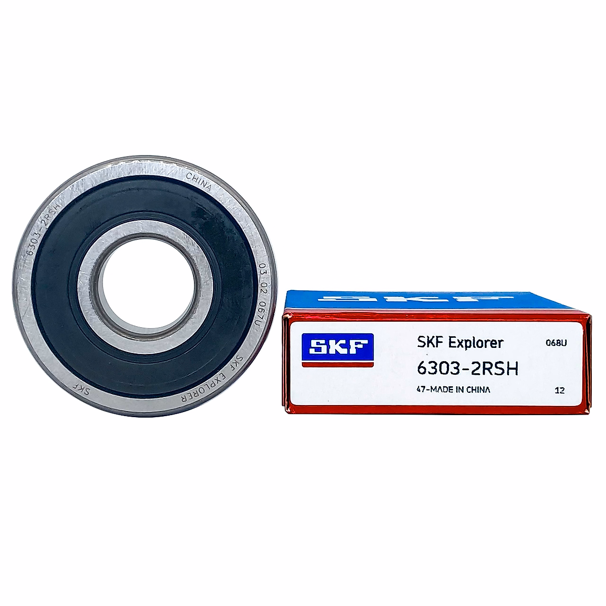 2PACK SKF 6303-2RSH 17X47X14MM Double Rubber Seal Bearings Deep Groove Ball Bearings