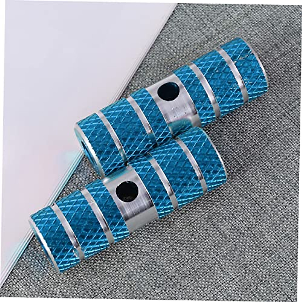 VANZACK 2pcs Pair Mountain Accessories Blue Seat Pegs Anti-Skid BMX Stunt Backseats Cylinder Bicycle Foot Rest One Cycling Adult Feet Hooks Aluminum Pedals Bike for Stands