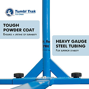 Tumbl Trak Jr. Bar PRO Adjustable Height Horizontal Gymnastics Kip Bar for The Gym for Home, Blue