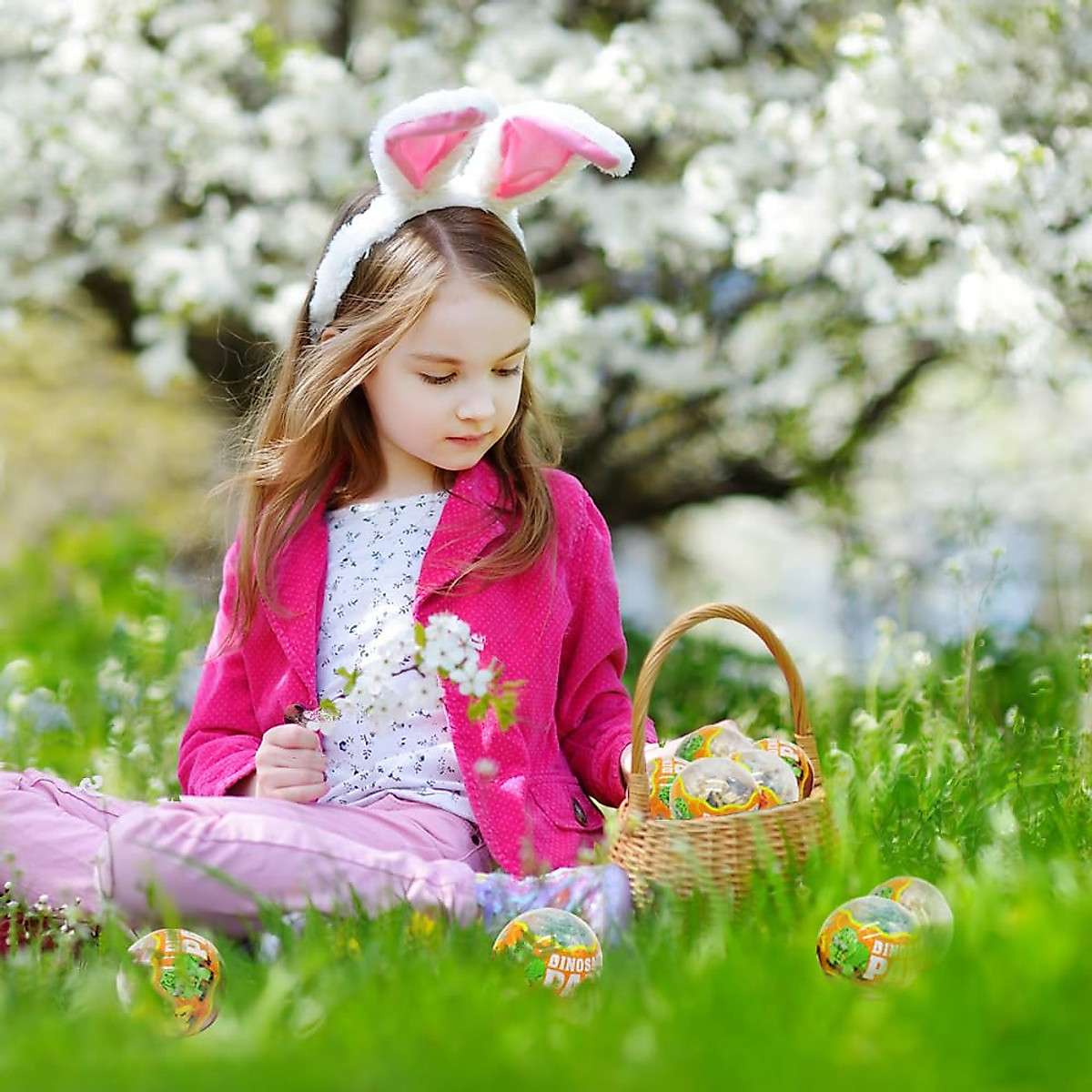 12Pcs PreFilled Easter Eggs with Dinosaurs Building Blocks, Surprise Eggs Dinosaur Toys for Kids Easter Eggs Hunt, Easter Basket Stuffers Fillers, Easter Party Favors, Easter Classroom Prize Toys