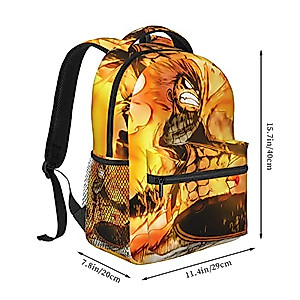 Fairy Tail Natsu Anime Backpack Leisure Laptop Backpack Girl Boy Lightweight Bag Travel Backpack Men And Women