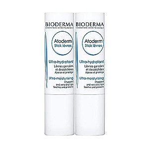 Bioderma - Atoderm - Lip Stick - Hydrating, Soothing and Renewing Lip Stick - for Dry Lips , Pack of 2