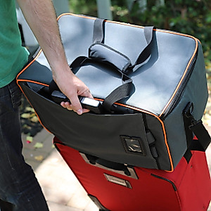 Board Game Bag - Allplay/BoardGameTables.com - [Backpack/Shoulder Strap/Luggage Slip] - Padded Board Game Carrier (Sky Blue)