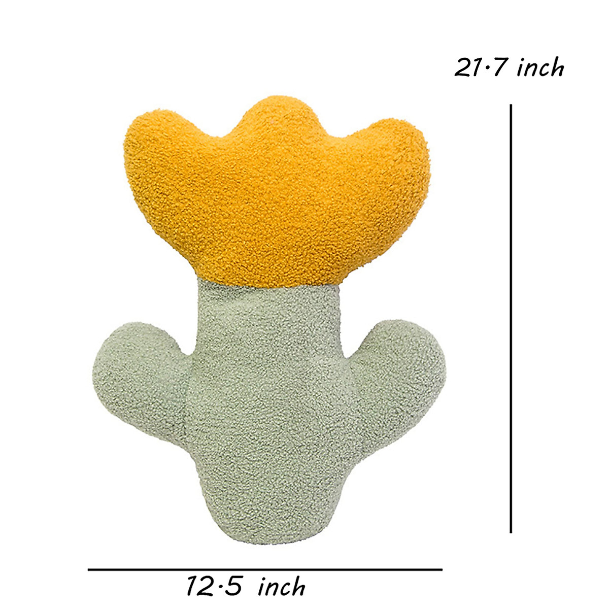 YILANLAN Flower Pillow Tulip Floor Plush Cushion Office Cushion Sofa Pillow Room Decoration (32cm*55cm, Pink)