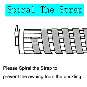 YYST 95" Patio Awning Pull Strap W/SS Pin RV Pull Strap Travel Awning Replacement Pull Strap W stainless steel 304 Pin (1)
