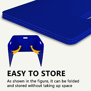 Privacy Shields 2 Pack Blue Durable Easy Carry Plastic Desk Dividers-Easy to Disinfect Classroom Dividers-Portable Divider-Re-usable Privacy Divider