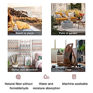 Ocean Theme Round Rugs ABC Rug Whale Alphabet Boho Area Rug Linen and Cotton Carpet Educational Rug Washable Hallway Runner Mat Neutral Accent Rug for Boys Girls Bedroom Nursery Playroom 4ft