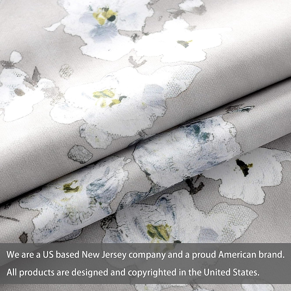 DriftAway Floral Curtains for Living Room 52 Inch x 84 Inch Room Darkening Grommet Thermal Window Treatment for Bedroom Farmhouse 2 Panels