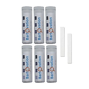 Chlorine Test Strips for Restaurant Sanitizer Bleach Test Paper, 10-200 ppm [6 Vials of 100 Paper Strips]