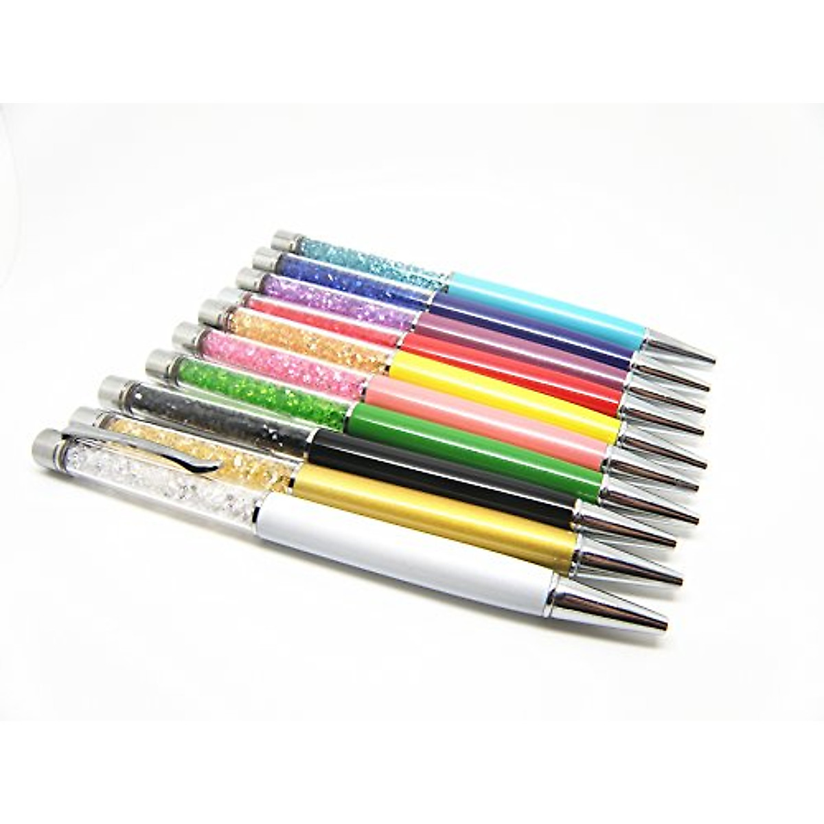 10 Pack Crystal Ballpoint Pen Filled With Swarovski Crystal Elements