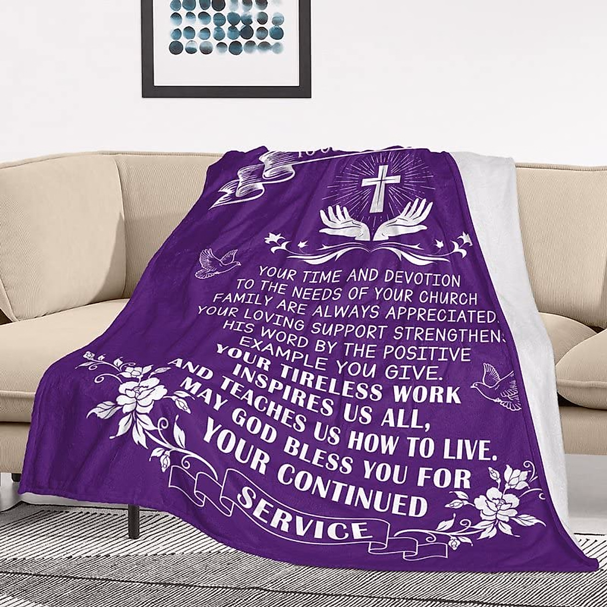 NIAXAYER Gift for Pastors Wife Throw Blanket, A Great Appreciation Gift Idea for Pastors Wives,to Our Pastor's Wife Blanket Gifts 50 * 60in